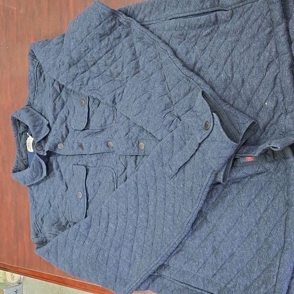 Faherty | Jackets & Coats | New Faherty Mens Quilted Shacket Large Blue ...
